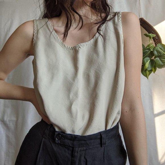 Vintage | Tops | Vintage Neutral Tank Top | Poshmark